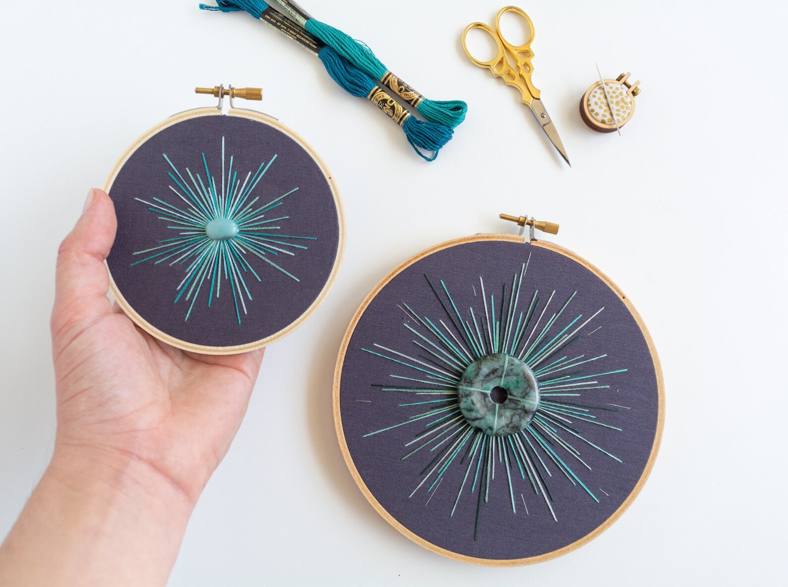 DIY Embroidery Pattern Crystal Embroidery Co Burst Design. | Etsy