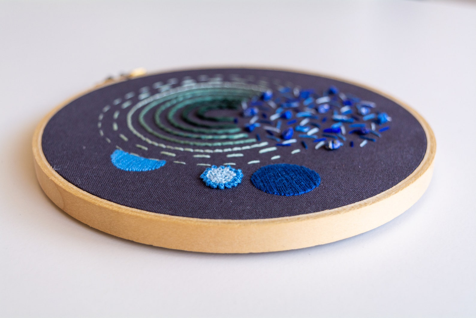 DIY embroidery kit Abstract Arcs designs Crystal Embroidery | Etsy