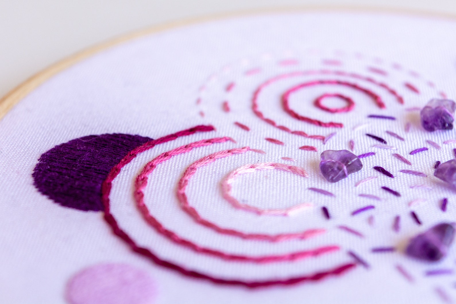 DIY Embroidery Kit Abstract Arcs Designs Crystal Embroidery - Etsy