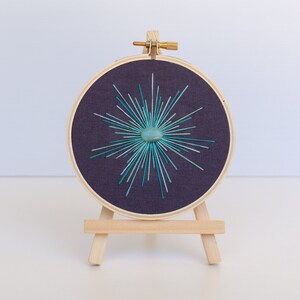 DIY Embroidery Kit Crystal Embroidery Co Mini Burst Design. Modern Hand ...