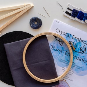 DIY Embroidery Kit Crystal Embroidery Co Burst Design. Modern Hand ...