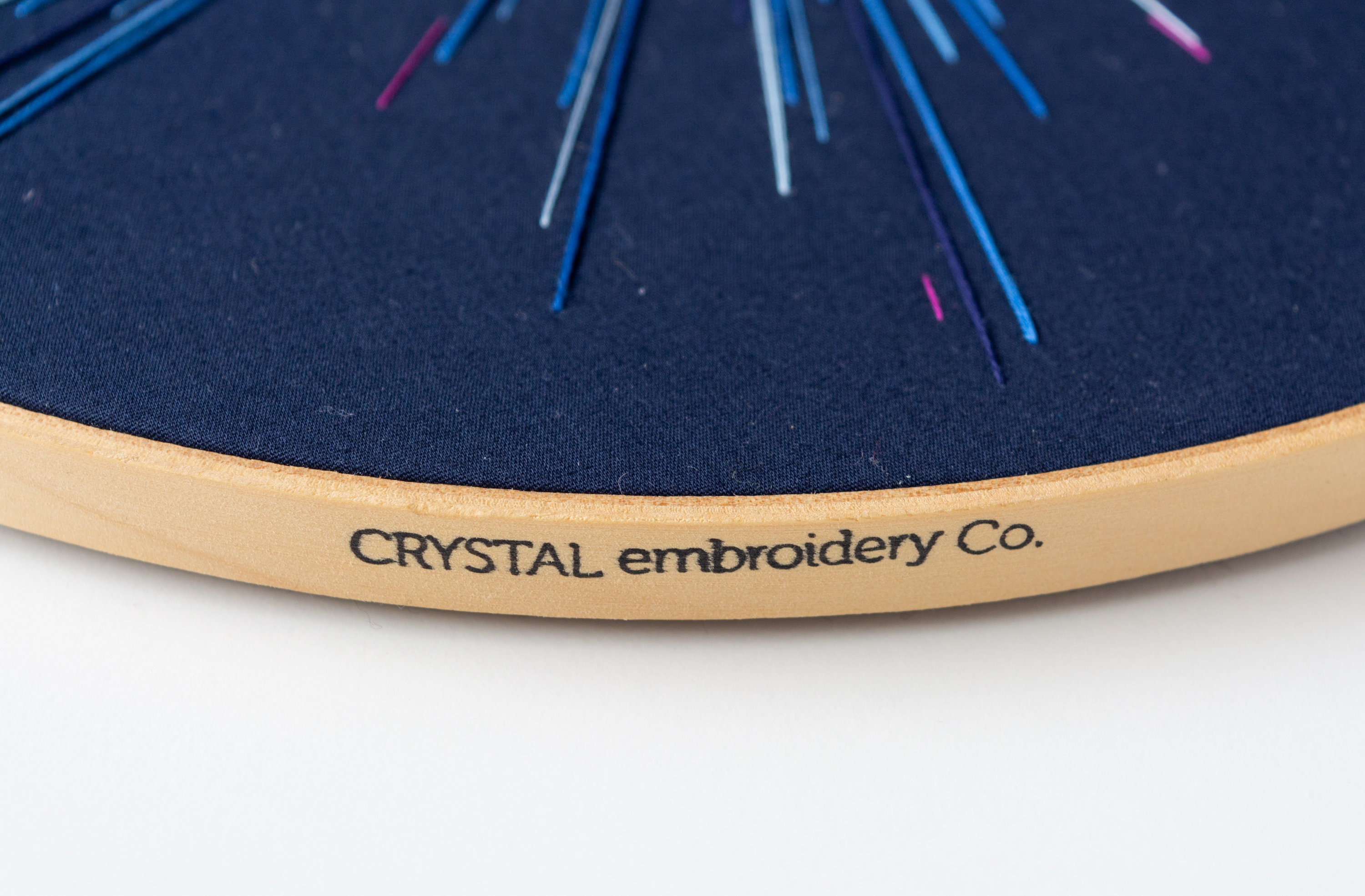 Blue Agate Burst Artwork gemstone embroidery 30cm / 12inch | Etsy