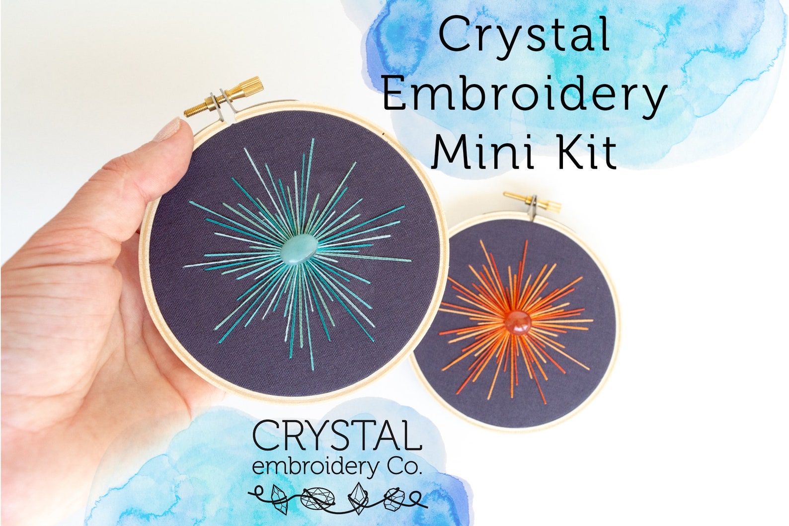DIY Embroidery Kit Crystal Embroidery Co Mini Burst Design. - Etsy