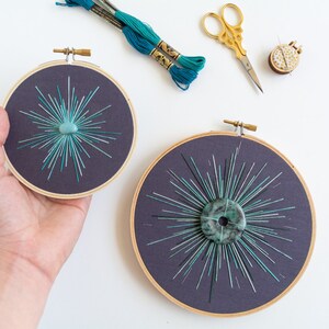 DIY Embroidery Kit Crystal Embroidery Co Mini Burst Design. Modern Hand ...