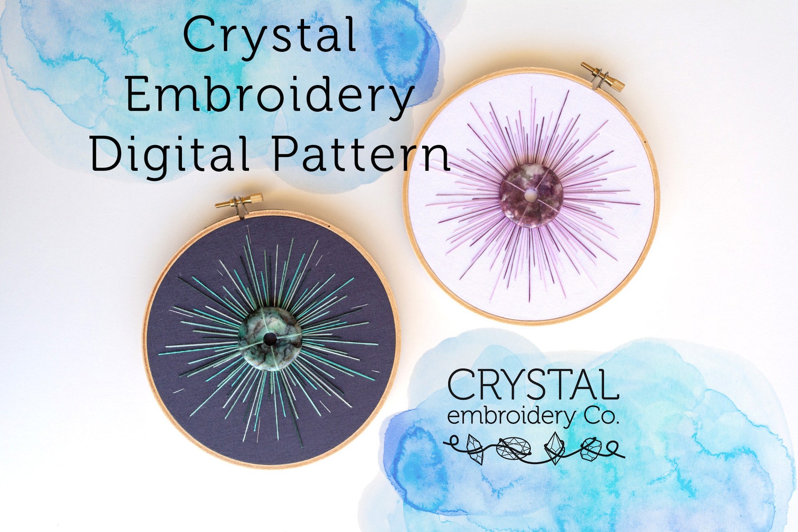 DIY Embroidery Pattern Crystal Embroidery Co Burst Design. | Etsy
