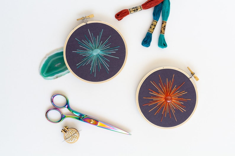 DIY Embroidery Kit Crystal Embroidery Co Mini Burst Design. - Etsy