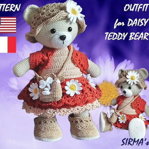 Pattern Crochet Clothes for Teddy Bear. - Etsy