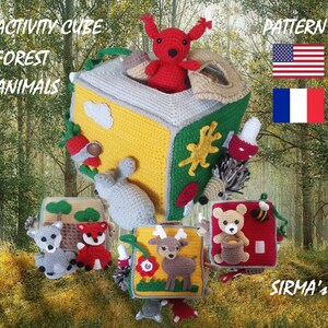 Activity Cube Forest Animals Crochet Pattern Amigurumi Toy | Etsy