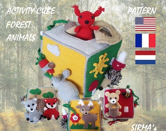Activity Cube Animals Crochet Pattern Amigurumi Toy | Etsy