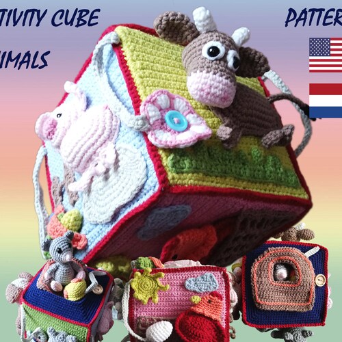 Activity Cube Safari Animals Crochet Pattern Amigurumi Toy - Etsy