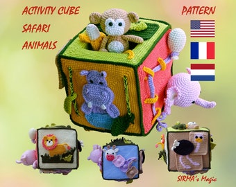 Activity Cube Animals Crochet Pattern Amigurumi Toy | Etsy