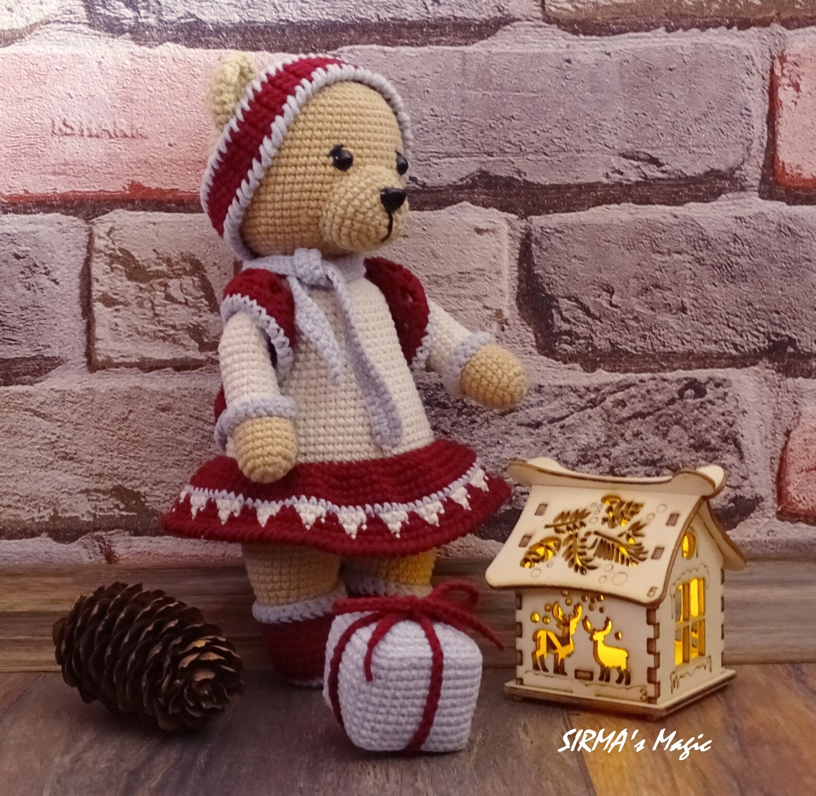 Christmas Teddy Bears Crochet Pattern Amigurumi Toy Teddy - Etsy