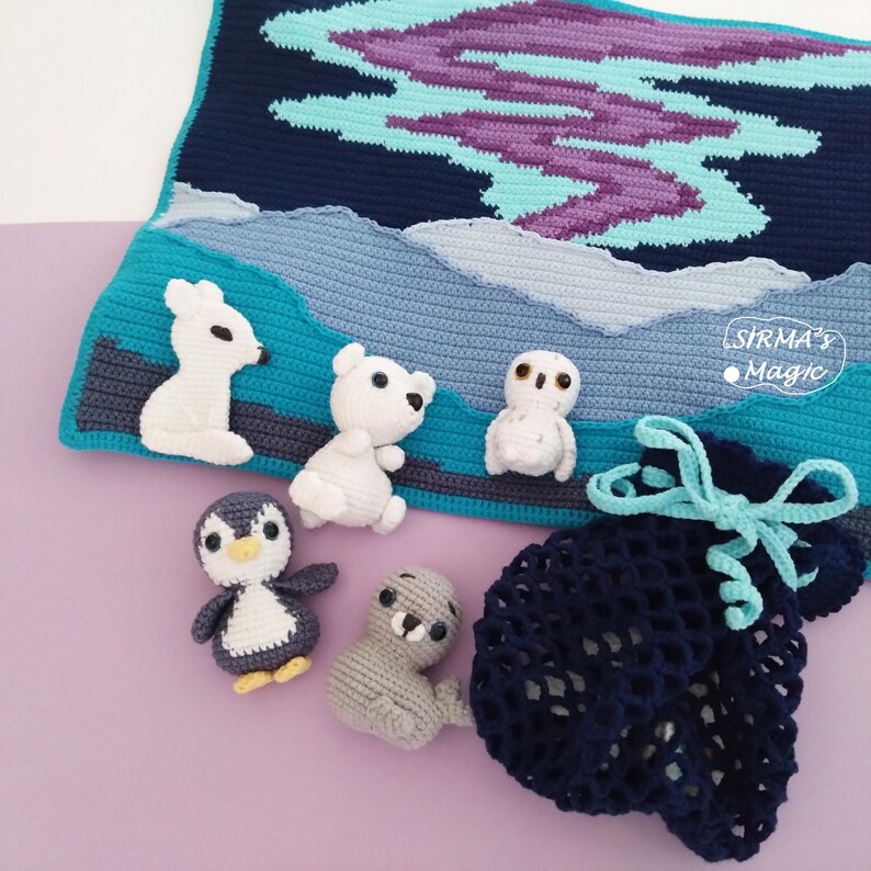 Polar Playmat Crochet Pattern: Arctic Amigurumi Play Set and Activity ...