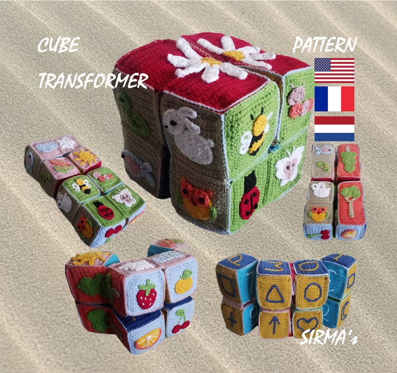 Cube Transformer Crochet Pattern Activity Infinity Cube Toy - Etsy