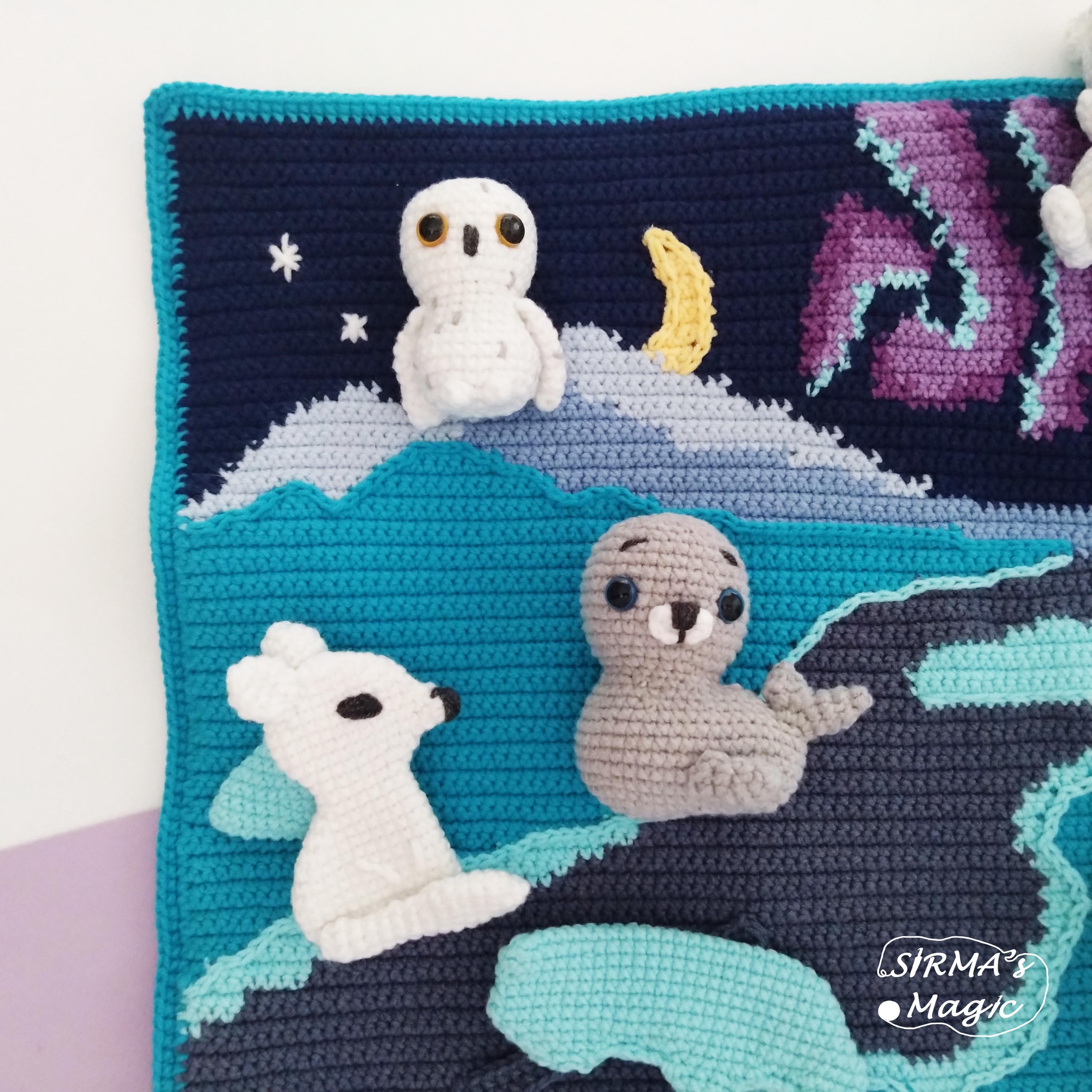 Polar Playmat Crochet Pattern: Arctic Amigurumi Play Set and Activity ...