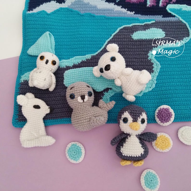 Polar Playmat Crochet Pattern: Arctic Amigurumi Play Set and Activity ...