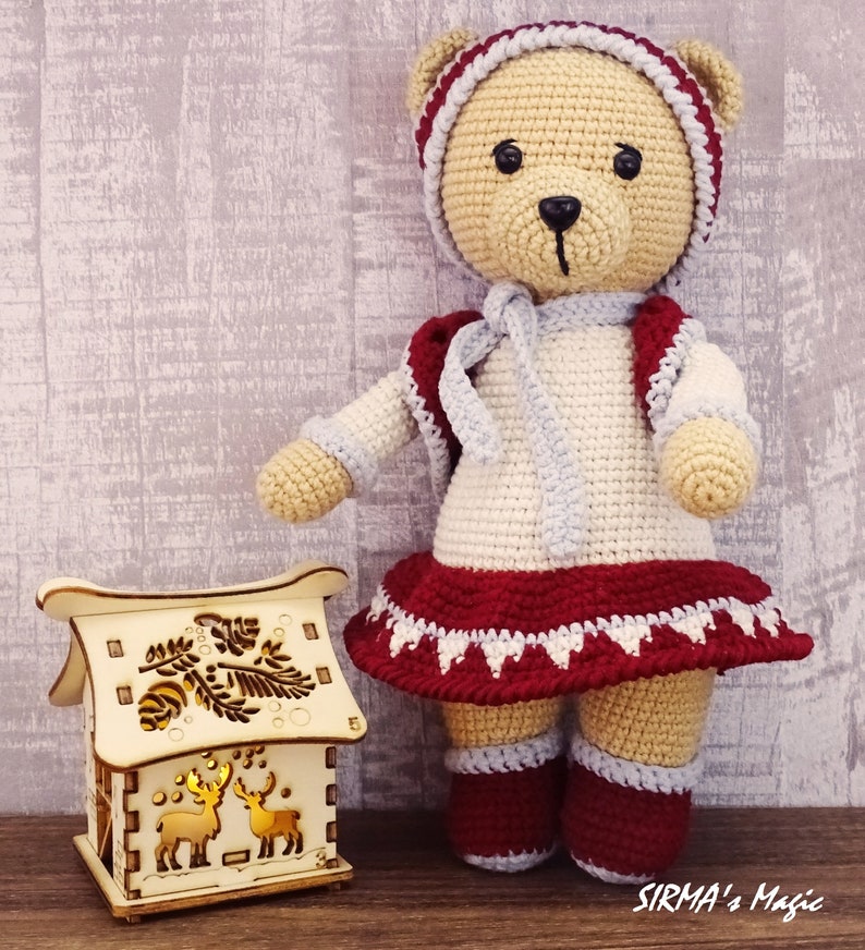 Christmas Teddy Bears Crochet Pattern Amigurumi Toy Teddy - Etsy
