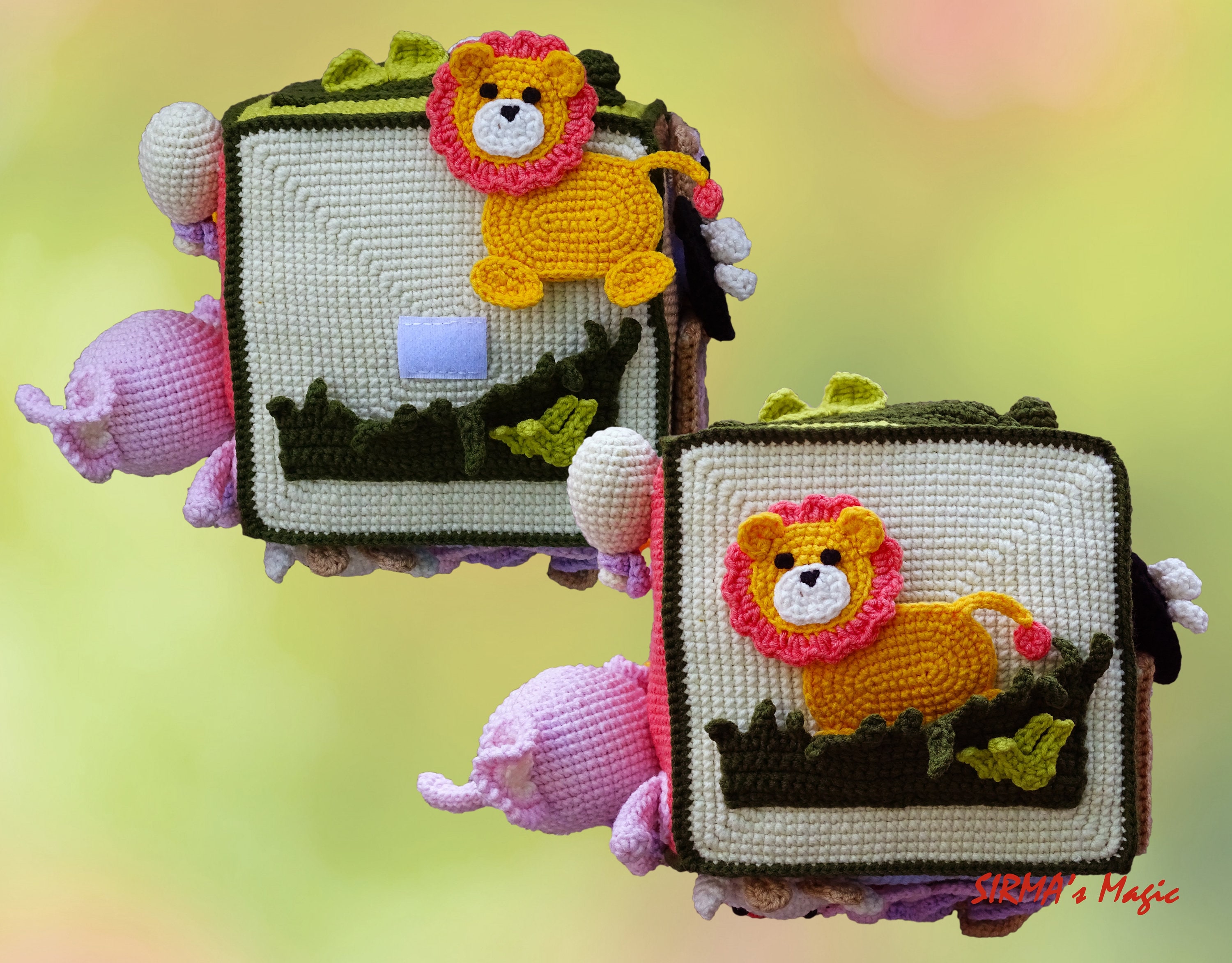 Activity Cube Safari Animals Crochet Pattern Amigurumi Toy | Etsy