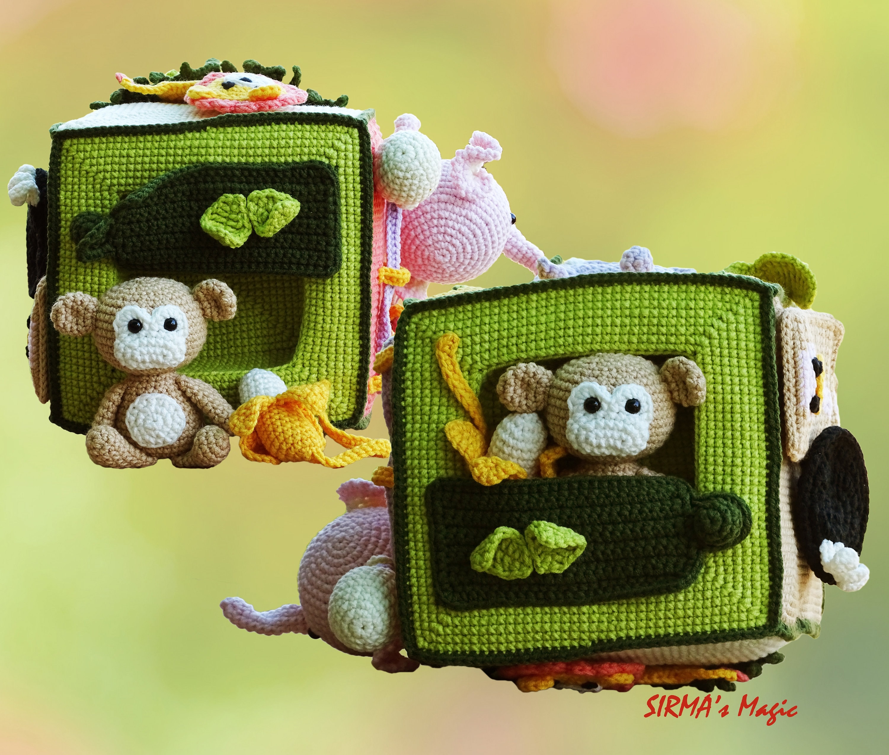 Activity Cube Safari Animals Crochet Pattern Amigurumi Toy | Etsy