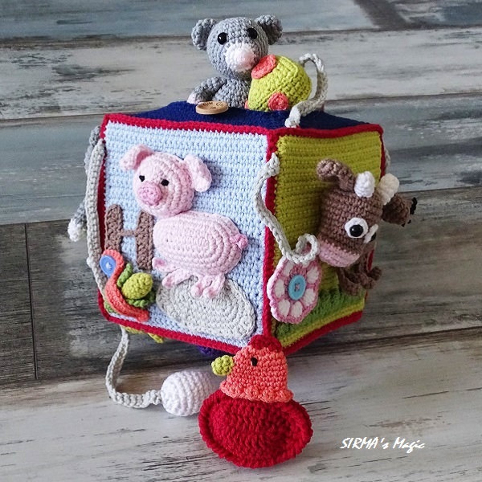 Activity Cube Animals Crochet Pattern Amigurumi Toy | Etsy