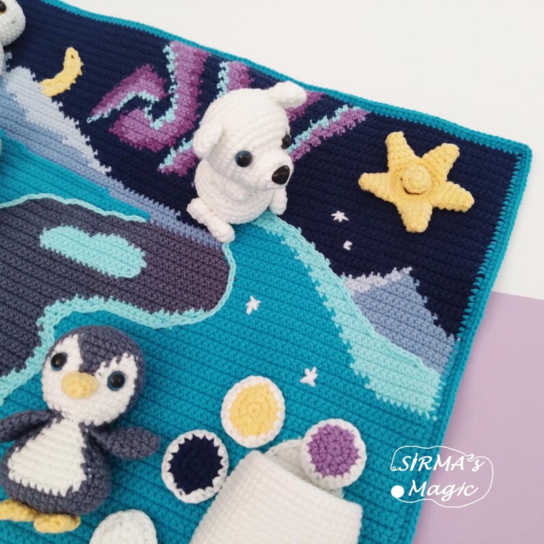Polar Playmat Crochet Pattern: Arctic Amigurumi Play Set and Activity ...