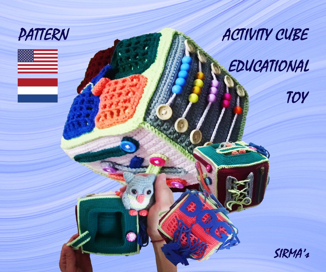 Activity Cube Educational Toy Crochet Pattern Amigurumi Tutorial ...