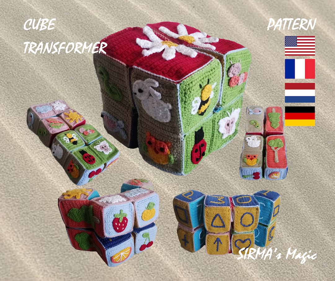 Cube Transformer Crochet Pattern: Activity Infinity Toy Amigurumi ...