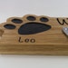 Personalised Paw Print Shape Solid Oak Dog Lead Hook - Etsy
