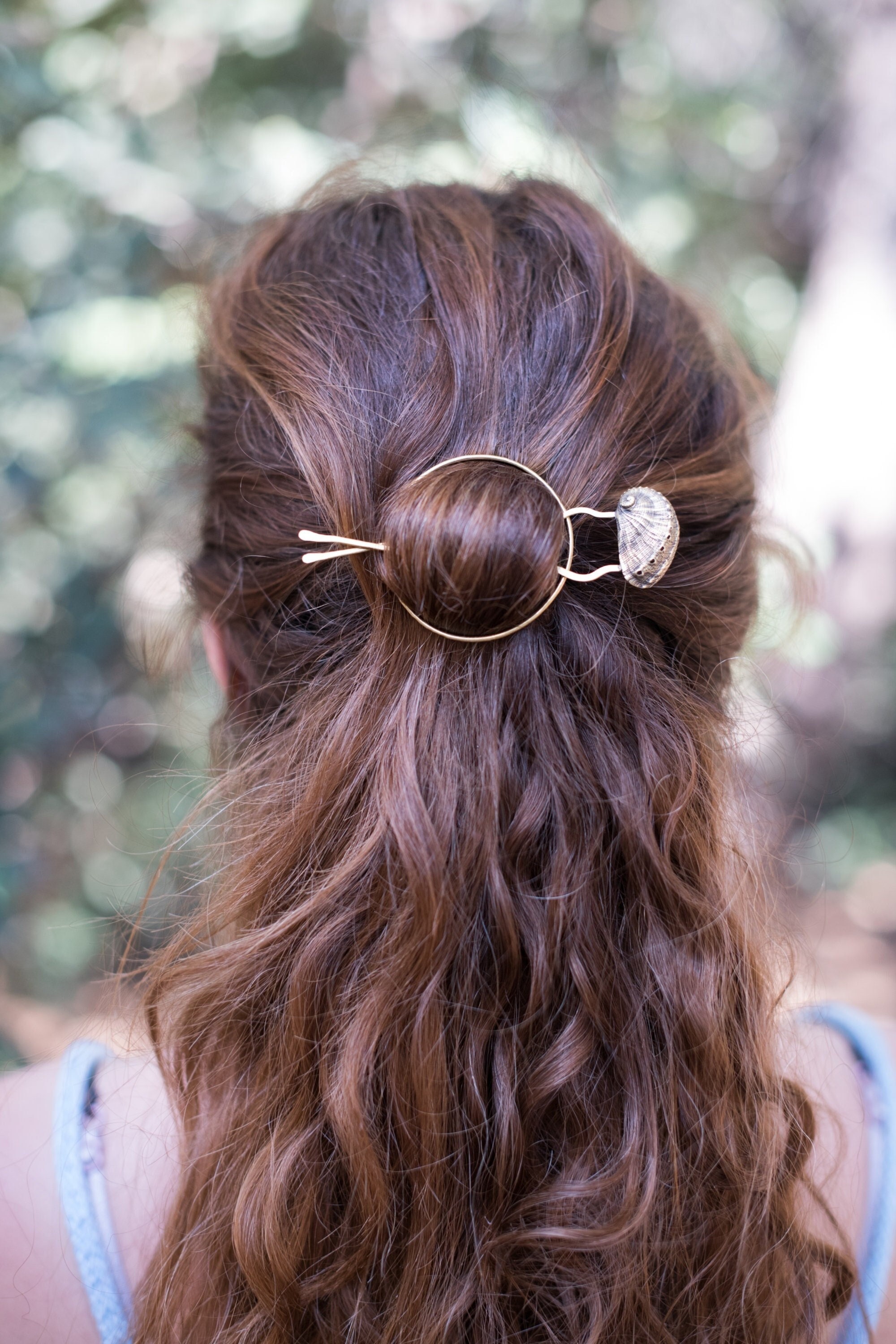 Bronze Shell Hair Pin, Abalone Hair Jewelry, Nature Inspired Hair Pin ...