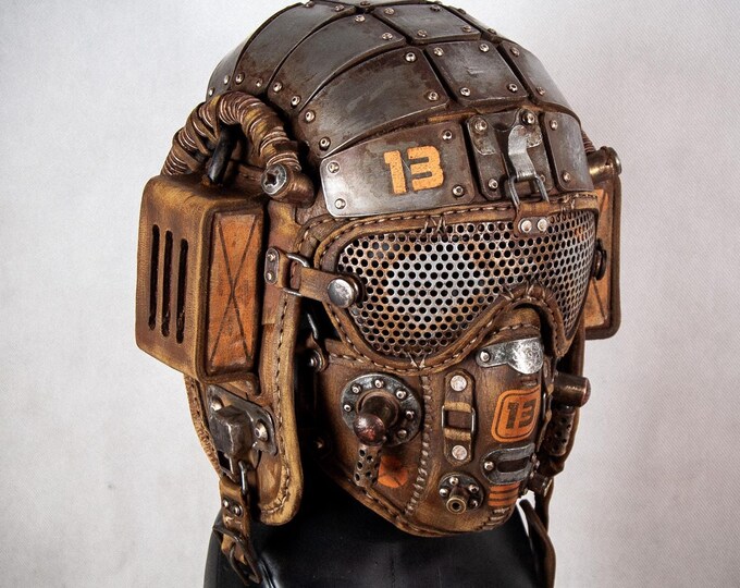 Tankman Helmet & Mask Set - Armored Cap - Wastelander Headgear - Steel ...