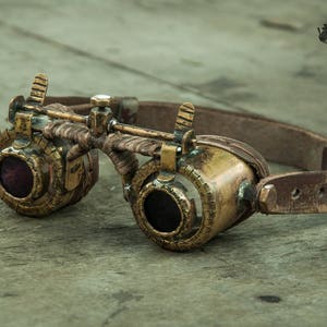 Brass Post Apocalyptic Goggles Steampunk Goggles Vintage Fallout ...