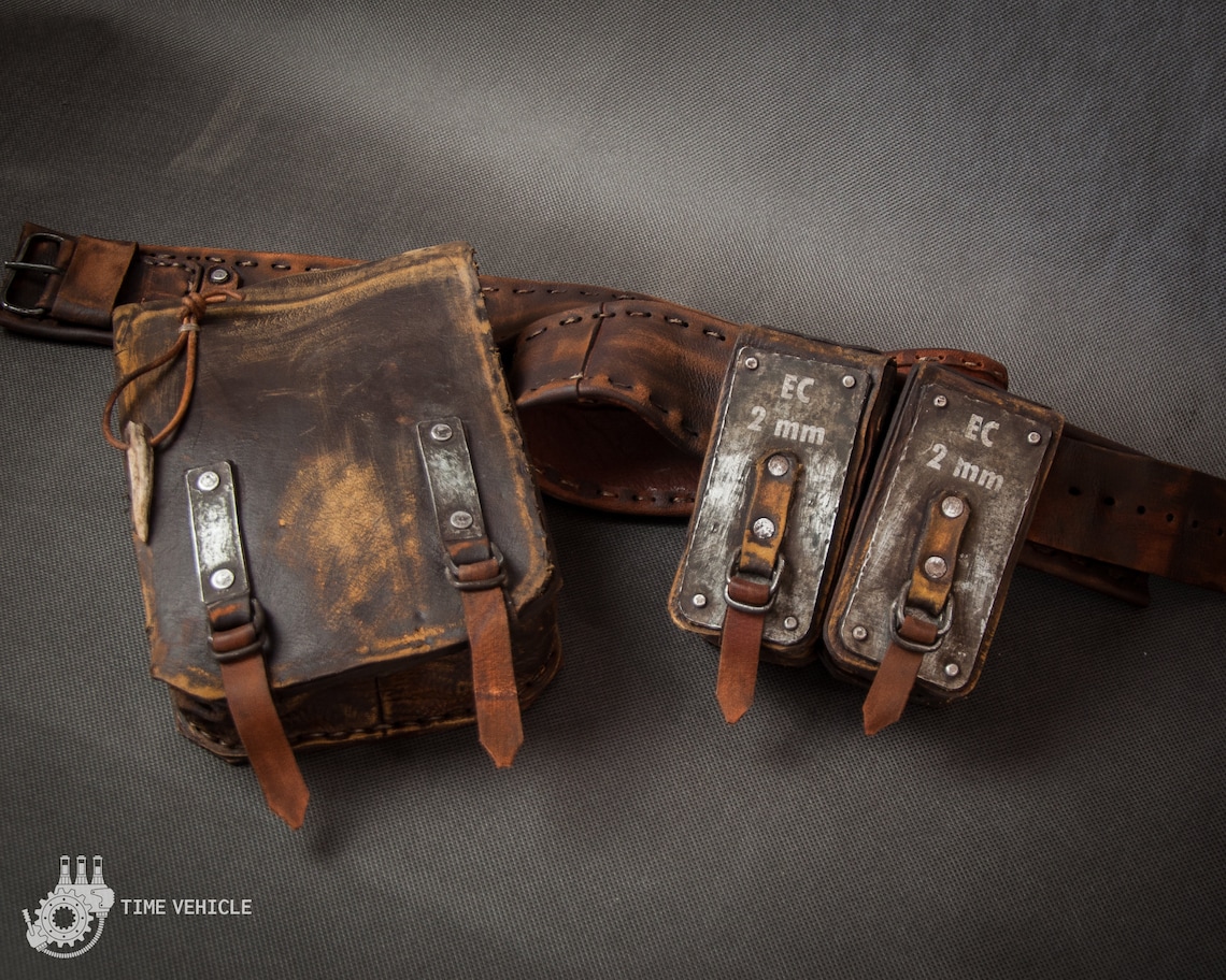 Utility Belt Leather Hip Bag Fallout Ammo Belt Ammo - Etsy