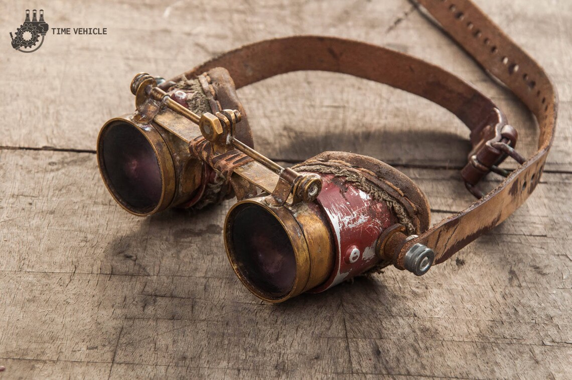 Brass Steampunk Goggles – Dark Lenses, Burning Man, Mad Max Eyewear - Etsy