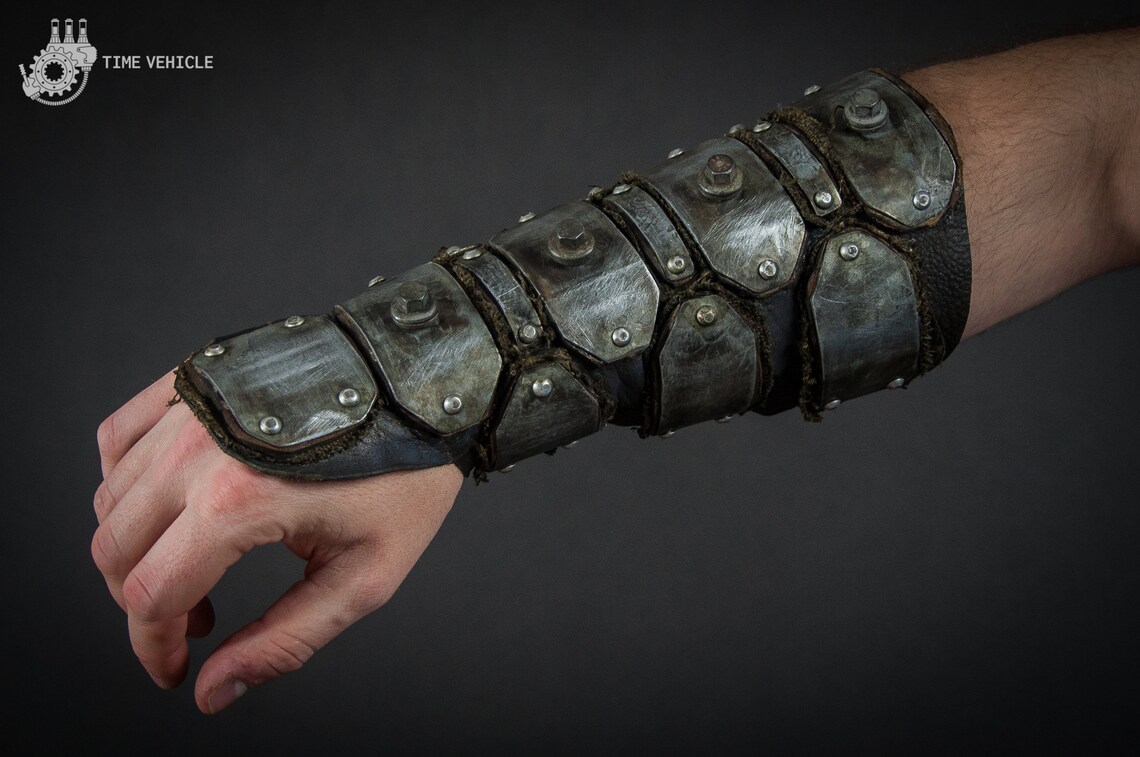 Pair of Steel Post-apocalyptic Bracers – Mad Max Dystopian Armor - Etsy