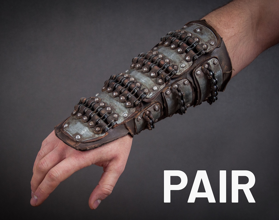 Pair of Steel Bracers - Wasteland Warrior Bracer- Fallout Bracer - Mad ...