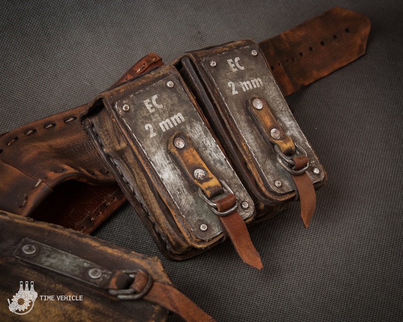 Utility Belt Leather Hip Bag Fallout Ammo Belt Ammo | Etsy