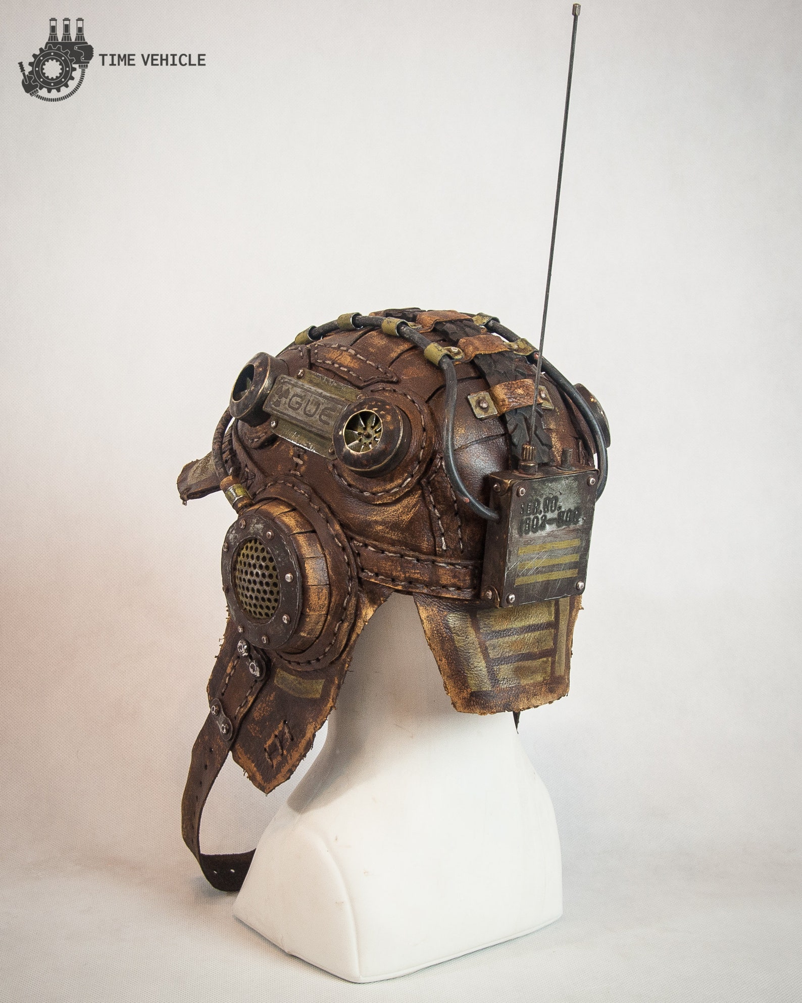 Leather Post-apocalyptic Headphone Helmet – Sci-fi Wastelander Cap - Etsy