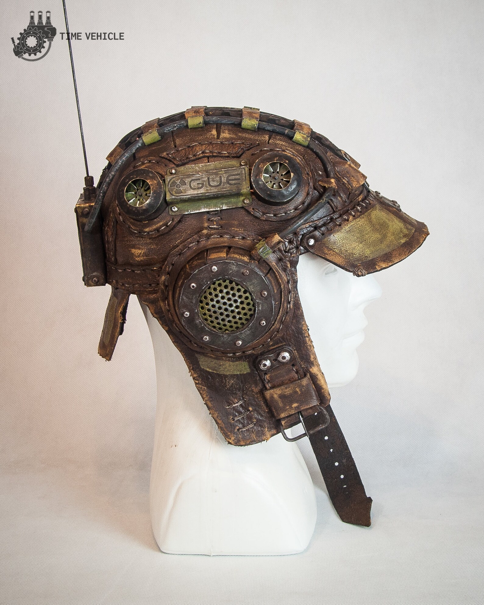 Leather Post-apocalyptic Headphone Helmet – Sci-fi Wastelander Cap - Etsy