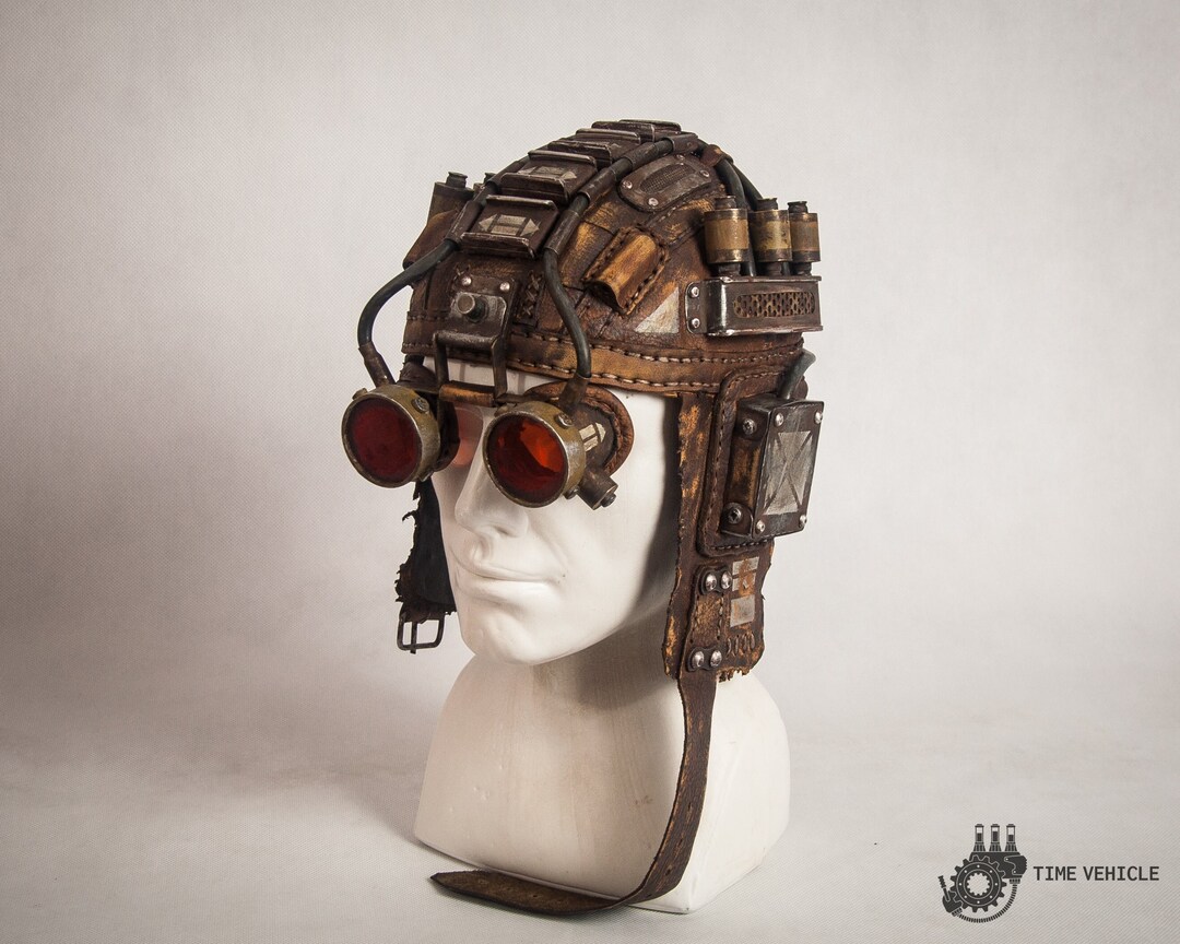 Headphone Helmet Cap With Goggles Aviator Cap Pilot - Etsy