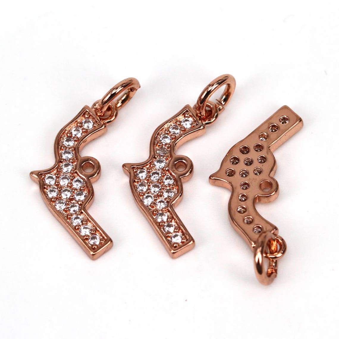 2PCS Clear CZ Sword Weapon Pendant Micro Pave Charm / Clear - Etsy