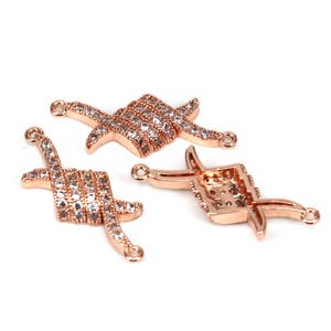 2pcs Clear CZ Handshake Connector Micro Pave Pendant cubic - Etsy