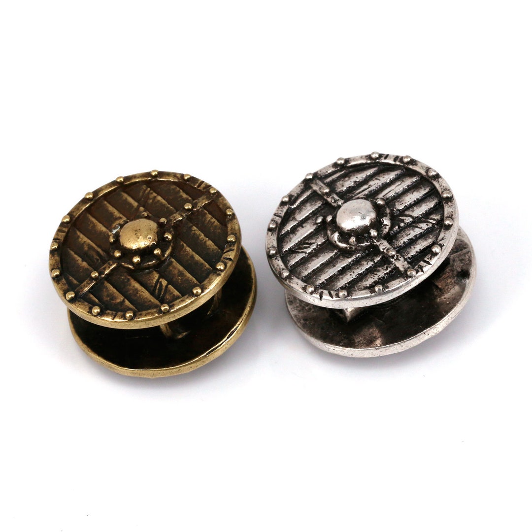 2pcs Classic Retro Lanyard Bead Accessories Roman Spartan Round Metal ...