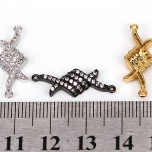 2pcs Clear CZ Handshake Connector Micro Pave Pendant cubic - Etsy