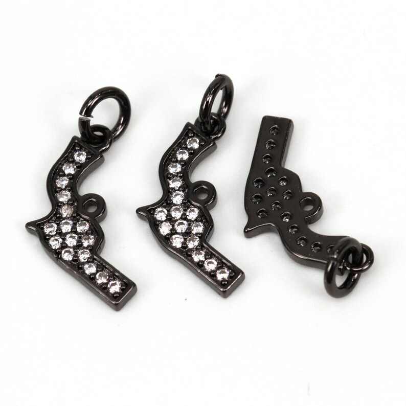 2PCS Clear CZ Sword Weapon Pendant Micro Pave Charm / Clear | Etsy