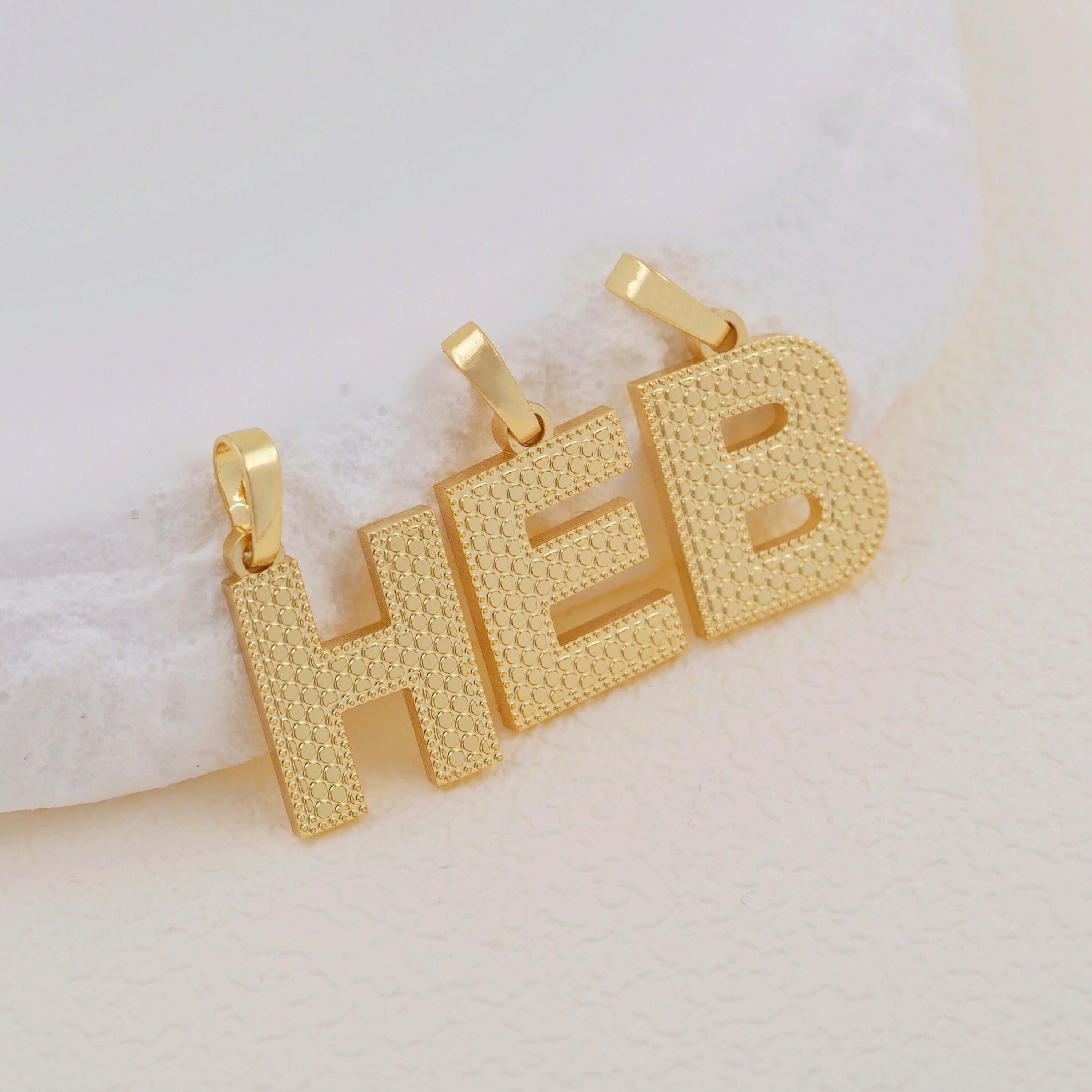 New 26 Letters Pendant Charms Jewelry Stainless Steel Gold Plated A~Z ...