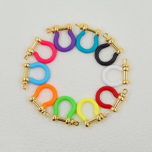 Fashion Enamel U Shape Screw Clasp Jewelry Accessories, Carabiner Lock ...
