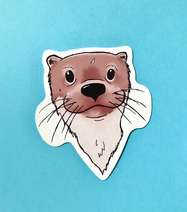 Otter Sticker Autocollant loutre mignon Adorable Otter | Etsy