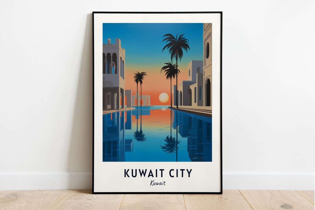 Kuwait City Travel Print Wall Art, Kuwait City - Kuwait City Print ...