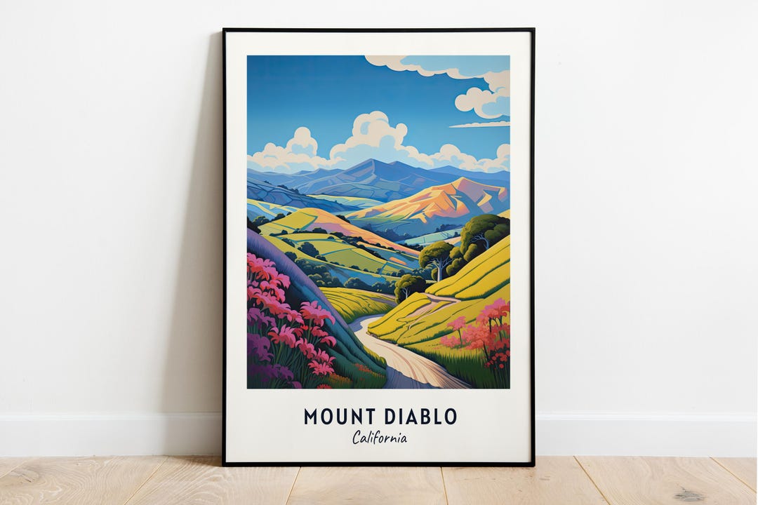 Mount Diablo, California Travel Print Wall Art, Mount Diablo ...