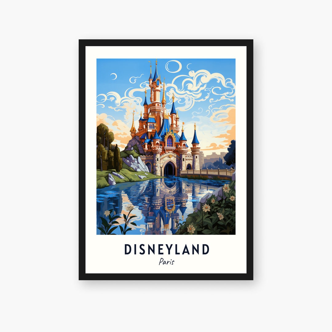 Disneyland Travel Print, Disneyland Paris Travel Gift, Printable City ...